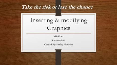 inserting and modifying images in ms word pptx desktop publishing