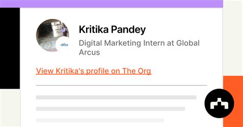 Kritika Pandey Digital Marketing Intern At Global Arcus The Org