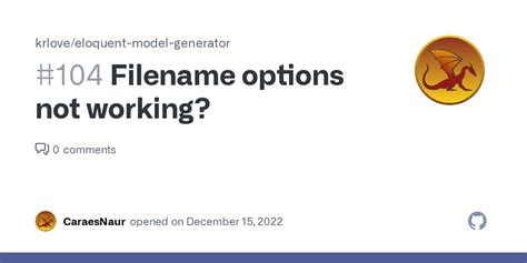 filename options not working · issue 104 · krlove eloquent model