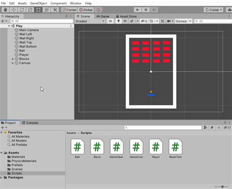 unityでブロック崩しの作成：ビルドを行う gsd online 広島大学ゲーム制作同好会