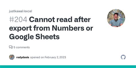 Cannot Read After Export From Numbers Or Google Sheets Issue Justkawal Excel GitHub