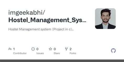 GitHub Imgeekabhi Hostel Management System Project In C Hostel Management System Project In