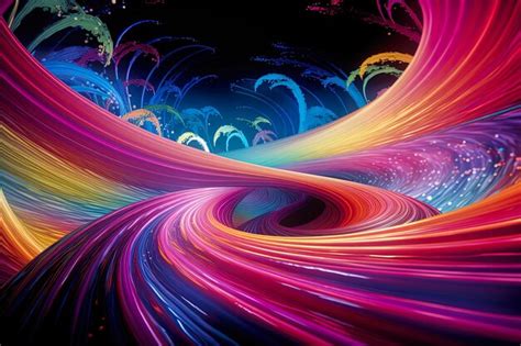 Premium Photo Unique Abstract Background Dynamic Scene Vibrant Colors Ethereal Light
