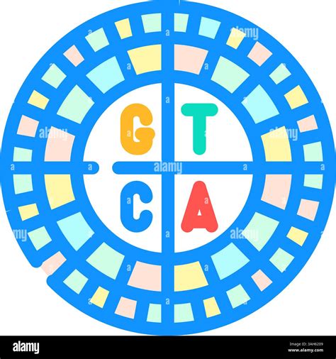 Genetic Code Genetic Engineering Color Icon Vector Illustration Stock