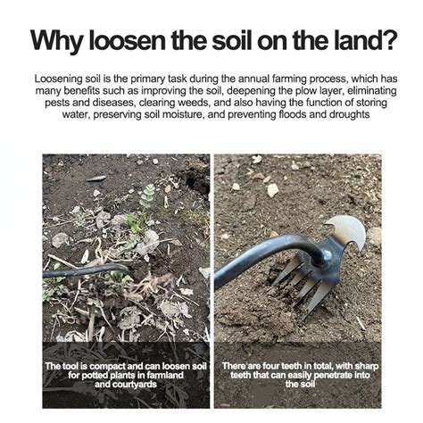 Gardening Tools Weeding Uprooting Tool 11 Teeth Dual Purpose Steel