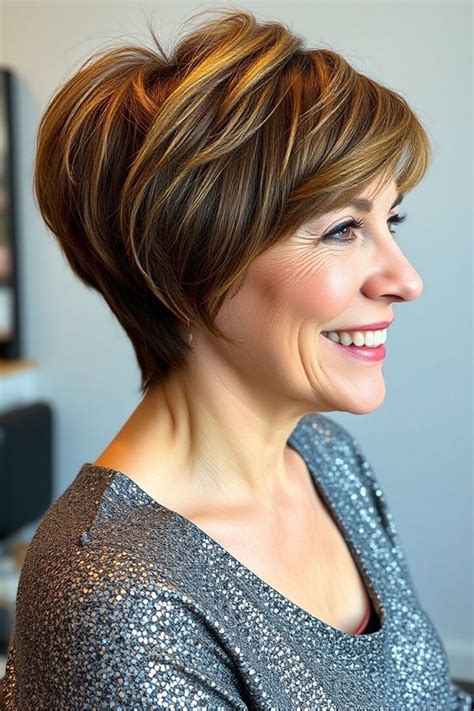 Chic Charcoal Pixie With Textured Fringe And Lifted Crown For Older Women