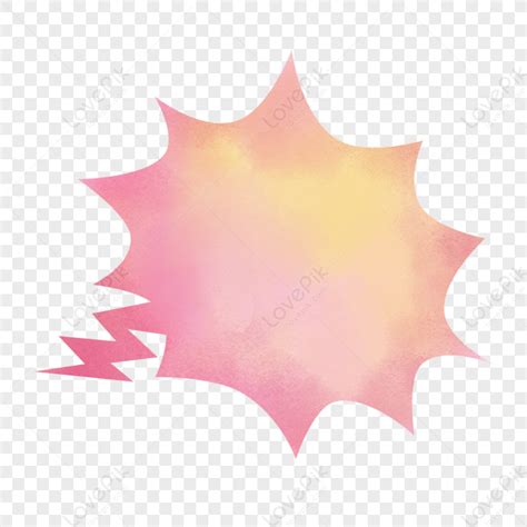 Pink Explosion Watercolor Bubble Dialog Bubbles Bubble Dialog Box Frame