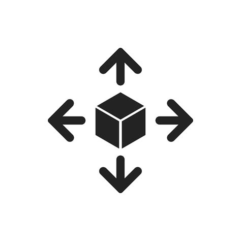 Premium Vector Expand Icon Extension Vector Symbol Simple Black Enlargement Icon