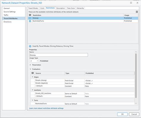 Restriction Attributes—arcgis Pro Documentation