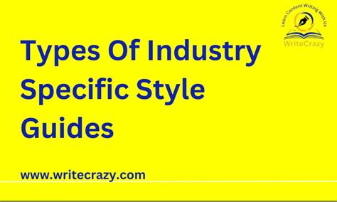 common types of industry specific style guides