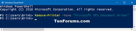Add Or Remove Microsoft XPS Document Writer Printer In Windows Tutorials