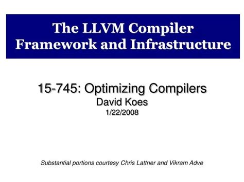 Ppt The Llvm Compiler Framework And Infrastructure Powerpoint Presentation Id 5310560