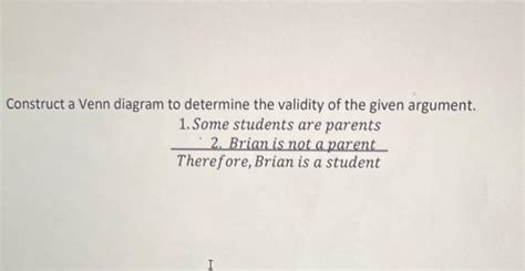 Solved Construct A Venn Diagram To Determine The Validity Of Chegg