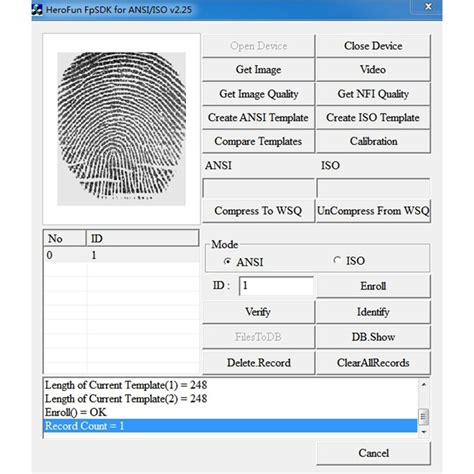 R106 Iso Ansi 표준 생체 인식 데스크탑 용량 성 Usb 지문 판독기 Windows Android 지원 Mobile