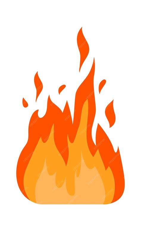 Premium Vector Burning Fire Flame Vector Illustration