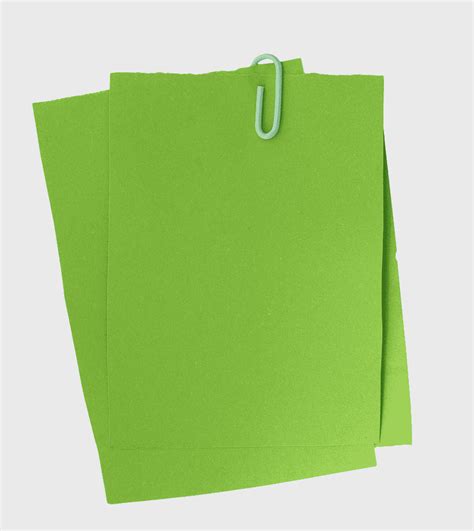 Green Post It Note Paper Clip Post It Green Sticky Notes Green Paper