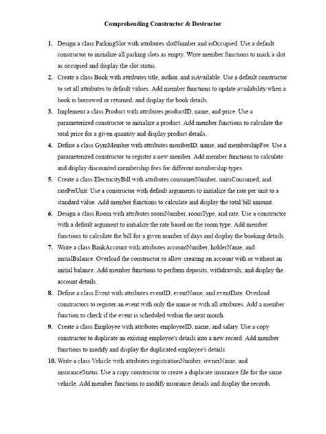 Constructor Updated Pdf Method Computer Programming Constructor Object Oriented