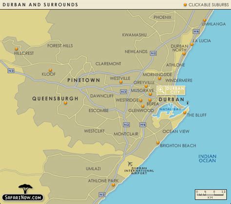 Durban Map South Africa