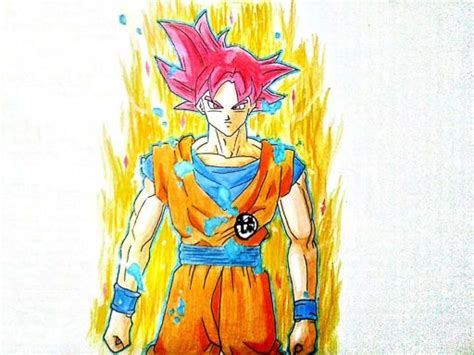 Drawing Ssj God DragonBallZ Amino
