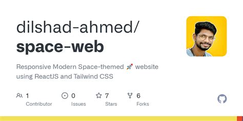 Github Dilshad Ahmedspace Web Responsive Modern Space Themed 🚀