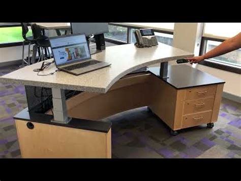 Demco TechnoLink Height Adjustable Reference Desk Package