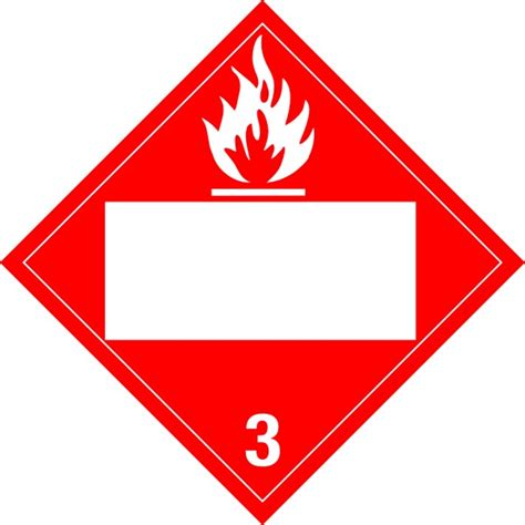 Flammable Blank Panel Placard 250bl