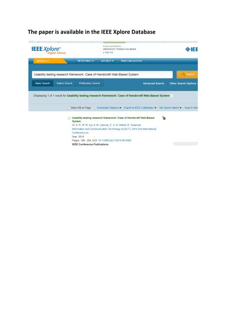 pdf usability testing research framework case of handicraft web