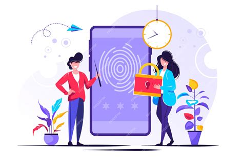 Premium Vector Finger Authentication Fingerprint Screening Security System