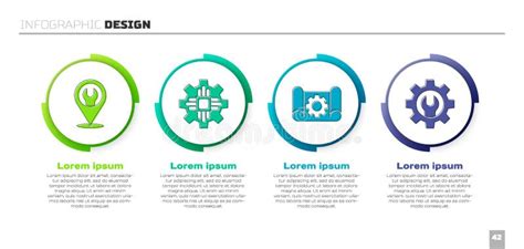 Set Location With Wrench Spanner Processor Graphing Paper And Gear And Wrench Spanner And Gear