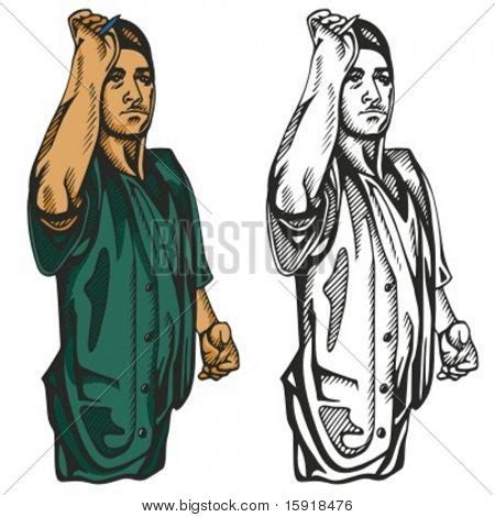 Darts Player Vector Vector Photo Free Trial Bigstock