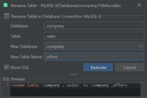 MySQL Rename Table Different Approaches