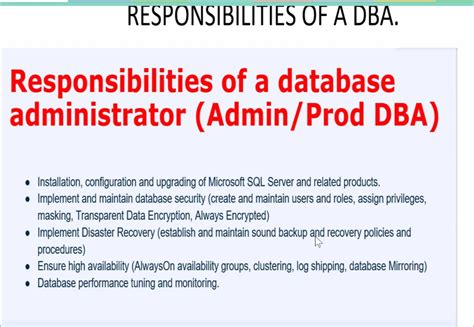Achem Ebai On Linkedin Responsibilities Of A Database Administrator