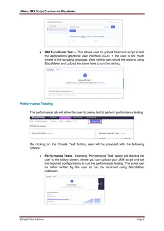 JMeter JMX Script Creation Via BlazeMeter PDF
