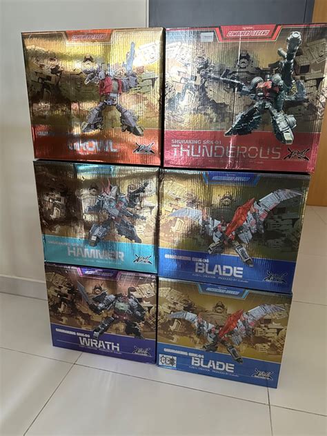 Transformers Dinobot Combiner Gcreation Shuraking Srk 01 To Srk 05 With Exclusive Blue Swoop