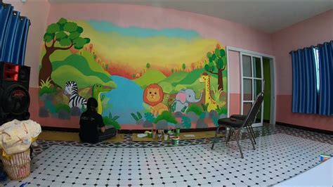 วาดผนังห้องเรียนอนุบาล ตาลอกต๊อกแต๊ก Youtube