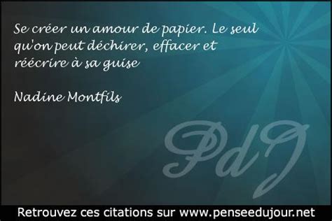 Amour En Papier Citation De Nadine Montfils