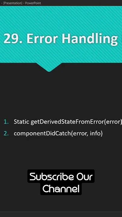 Error Handling React Reactjs Reactjstutorial Shorts Shortsvideo