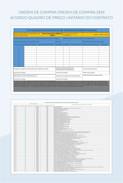 Modelos De Planilhas Contrato De Compra Para Microsoft Excel E