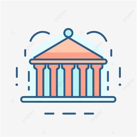 기둥이 있는 건물의 선 아이콘 벡터 법원 직계 아이콘 평면 아이콘 Png 일러스트 및 벡터 에 대한 무료 다운로드 Pngtree