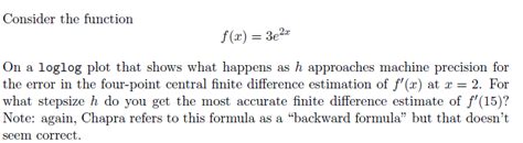 Solved Consider The Function Fx 3e22 On A Loglog Plot
