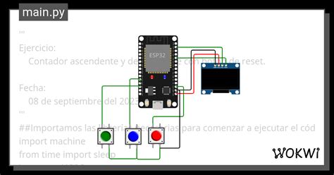 Contador Esp32 Wokwi Esp32 Stm32 Arduino Simulator