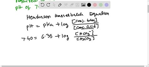 Solved A Buffer System In The Blood Consists Of The Bicarbonate Ion