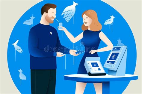 Seamless Payment Experience Customer Using Contactless Technology For Quick Counter Transaction