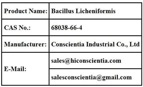 Bacillus Subtilis 68038 70 0 Manufacturer Supplier Producer