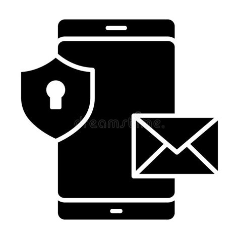 Encrypted Email Isolated Vector Icon Which Can Easily Modify Or Edit
