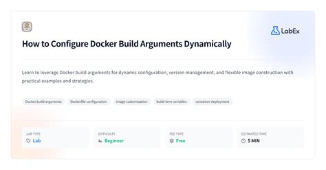 Configurar Argumentos De Construção Docker Dinamicamente Labex