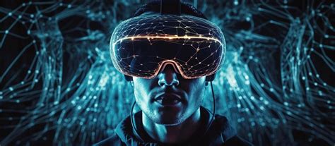 premium ai image man in virtual reality glasses in cyberspace of