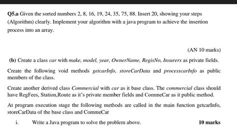 solved q5 a given the sorted numbers 2 8 16 19 24 35 75 88