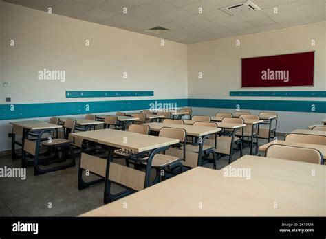 Classroom In Background Without No Student Or Teacher Modern