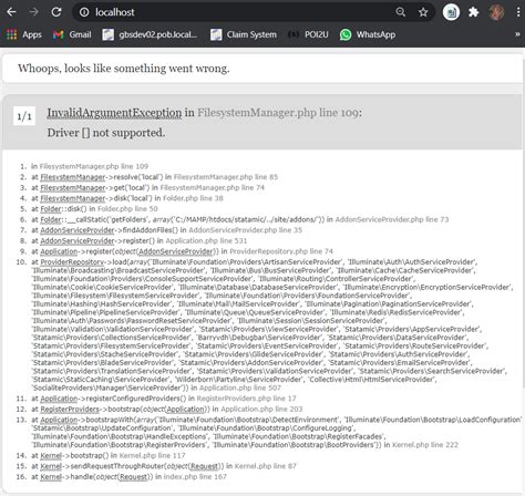 Php Statamic V InvalidArgumentException Driver Not Supported Stack Overflow